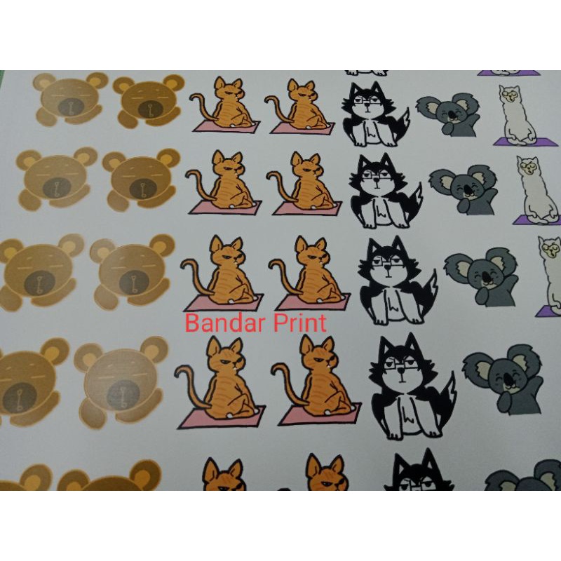 Jual Digital Print A3+ Cetak Stiker Sticker Vynil Matte + Potong Kiss ...