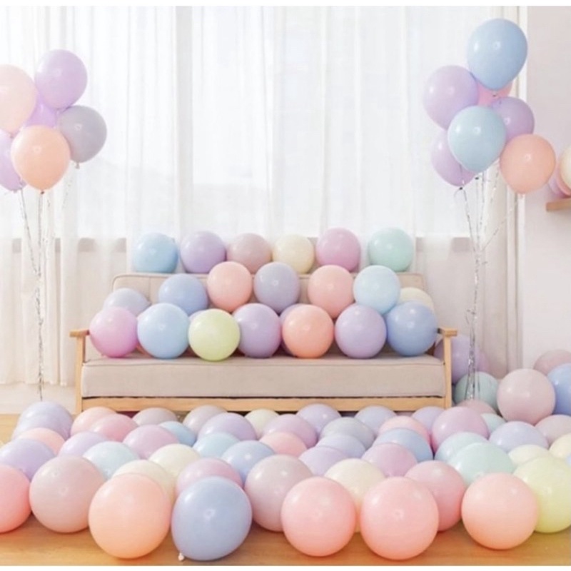Jual Balon Latex Macaron / Balon Warna Pastel 12inch | Shopee Indonesia