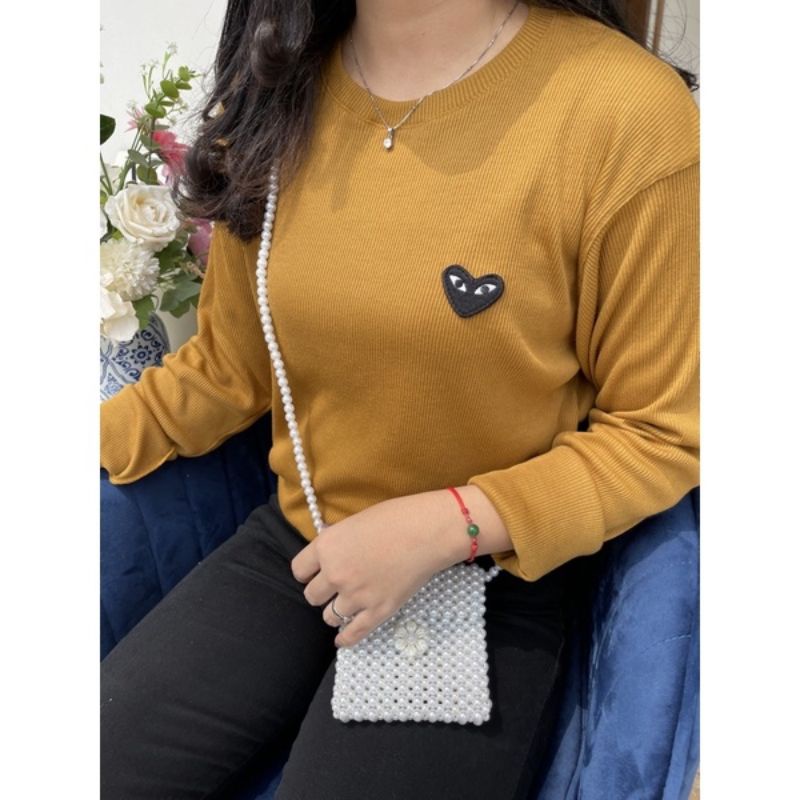 Jual kaos rajut wanita premium lengan panjang terbaru 2022 model ...