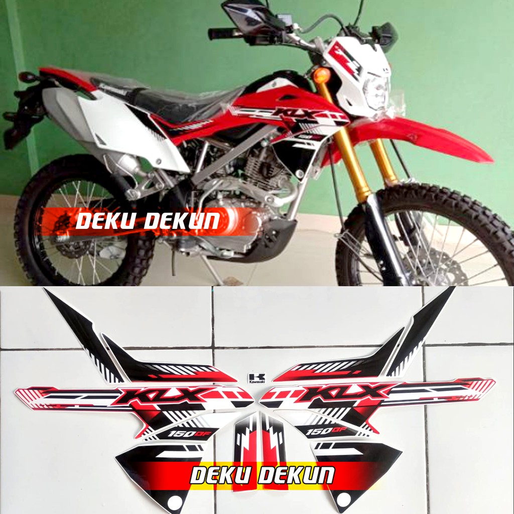 Jual Striping Klx 150 Bf Se Merah 2017 Full Set Body Bahan Decal Tahan ...
