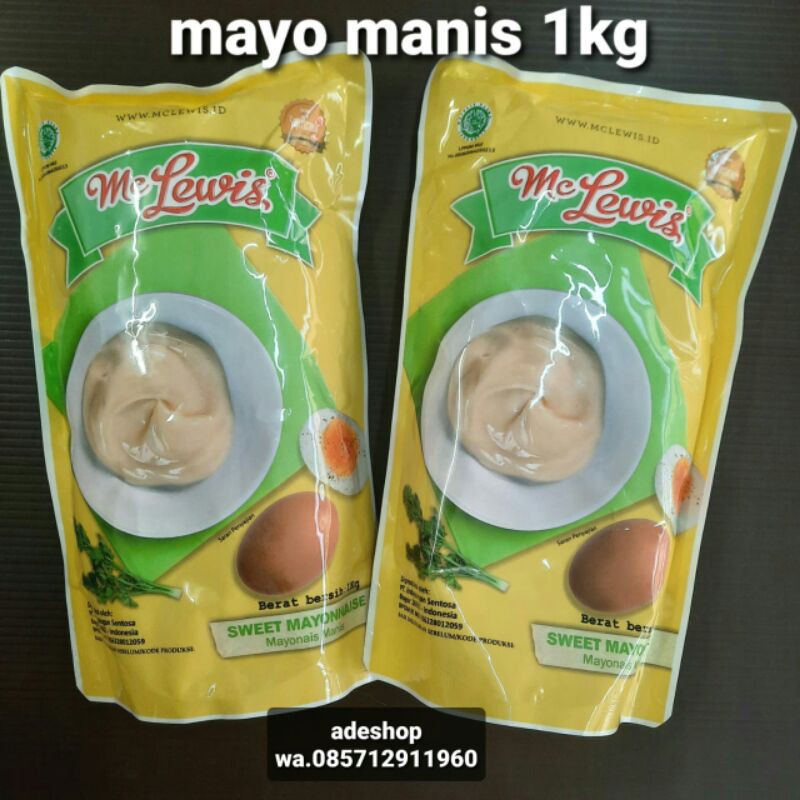 Jual saus saos mayones mayonaise mc lewis 1kg manis | Shopee Indonesia