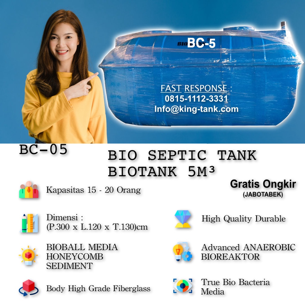 Jual BIOFIL Septic Tank 5000 Liter / 5m3 | Shopee Indonesia