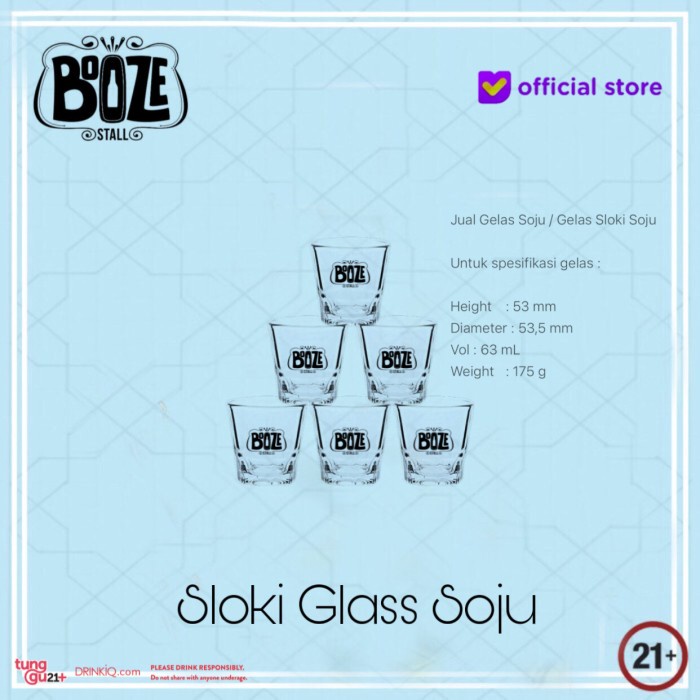 Jual Sloki Glass Gelas Soju Booze Stall | Shopee Indonesia