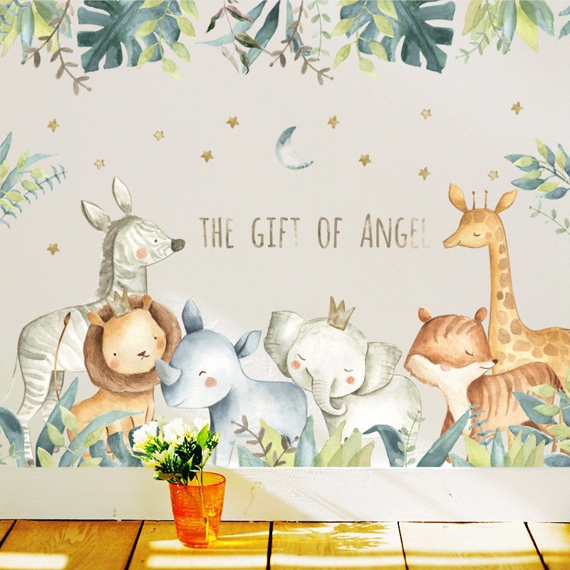 Jual STIKER DINDING WALLSTICKER WALLPAPER ANIMALS BINATANG HUTAN ZOO ...