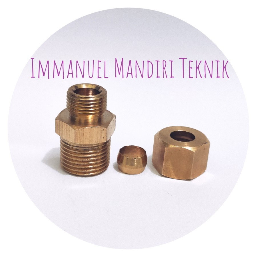 Jual Nepel Pipa Tembaga 1/4 x 10 mm / Konektor Pipa Tembaga - Cincin ...