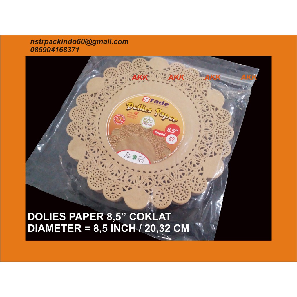 Jual KERTAS RENDA DOILIES PAPER 8,5 INCH COKLAT (250 PCS) | Shopee ...