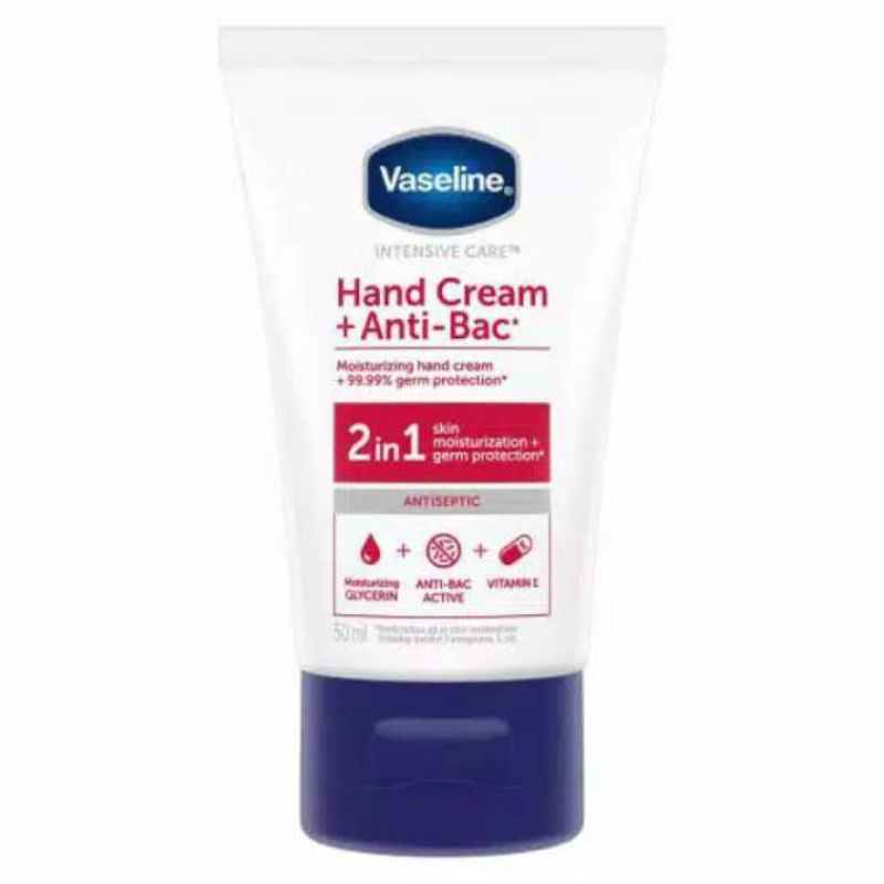 Jual Vaseline Anti Bacterial Hand Cream 50ml | Shopee Indonesia