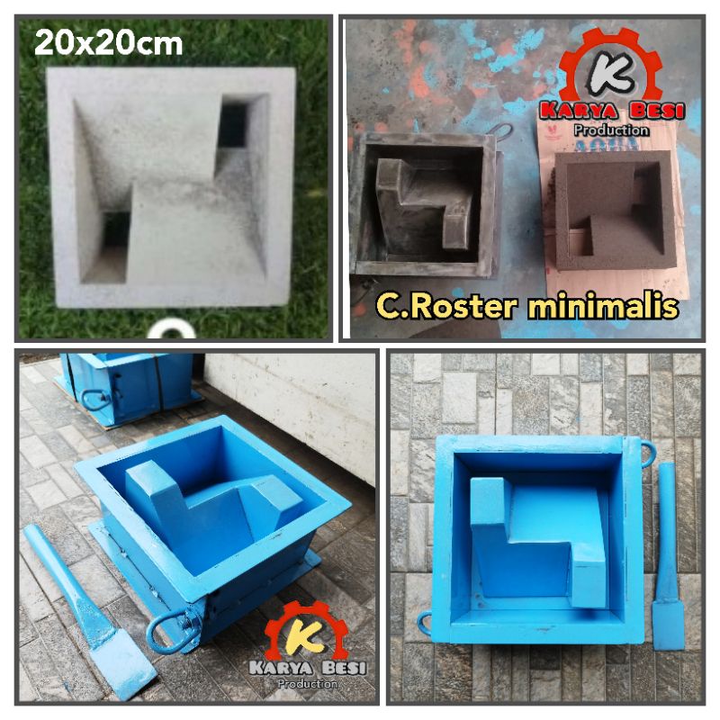 Jual Cetakan roster cerobong//loster minimalis//lobang angin2//FULL ...