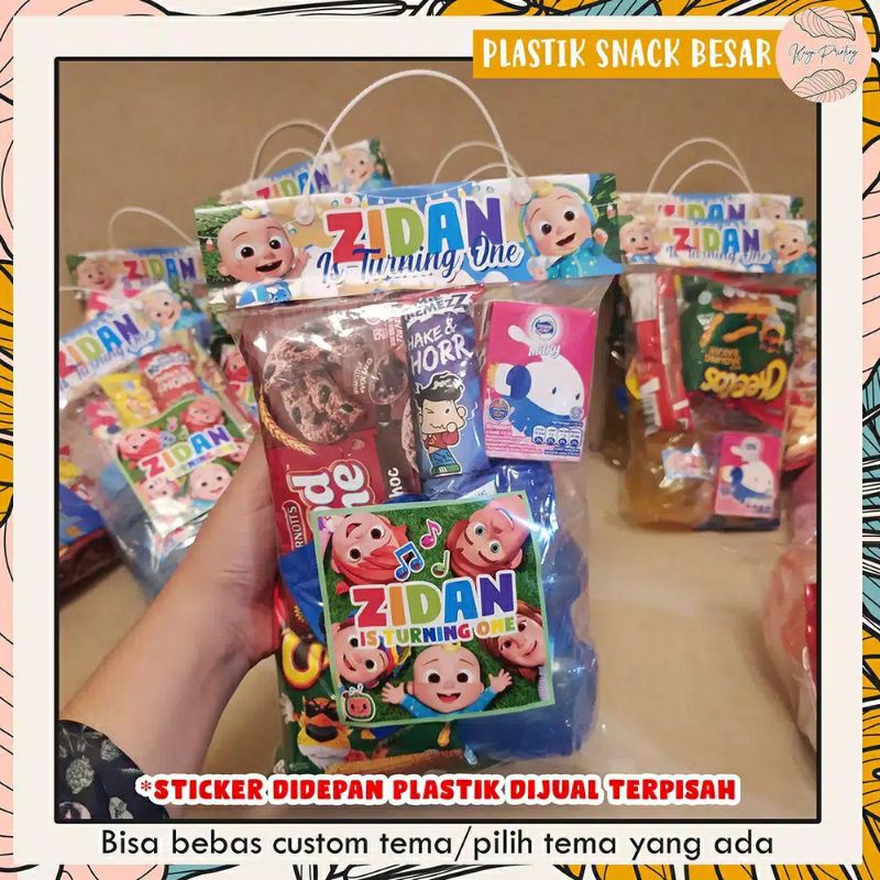 Jual (Isi 12pcs) Plastik Label Snack Ultah Anak / Plastik Snack Tag ...