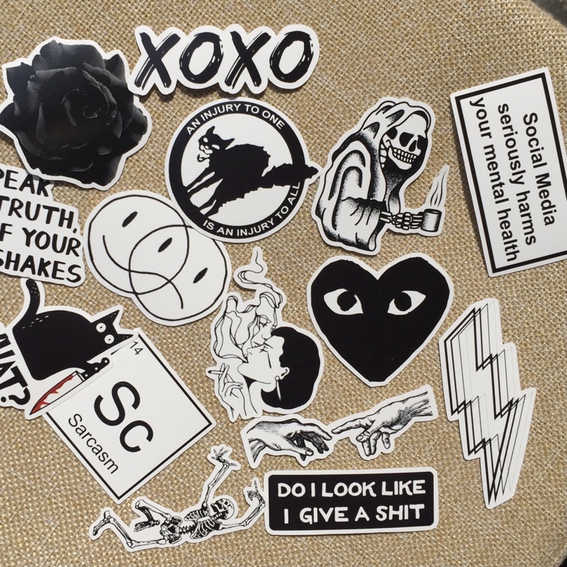 Jual Black Series Sticker Pack | Shopee Indonesia
