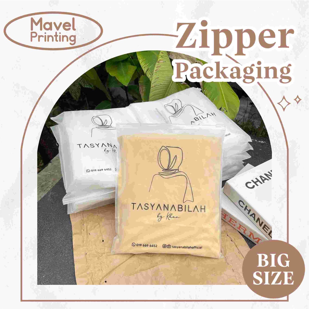 Jual ZIPLOCK CUSTOM BAJU, KAOS DLL (SIZE BESAR) ZIPPER POUCH SABLON ...