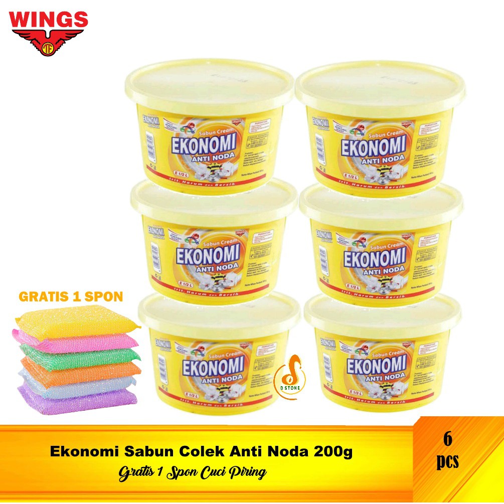 Jual Paket Hemat Ekonomi Sabun Colek 6pcs - Gratis 1 Spon/sabun cuci ...