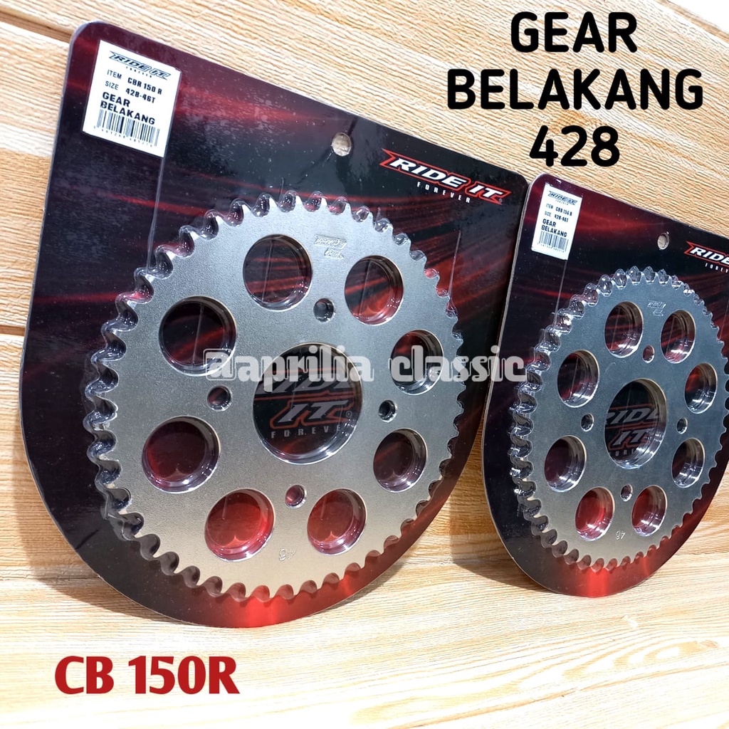 Jual GEAR GIR BELAKANG CB CB150R GL PRO GL MAX MEGAPRO PRONEO TEC 428 RIDE IT | Shopee Indonesia