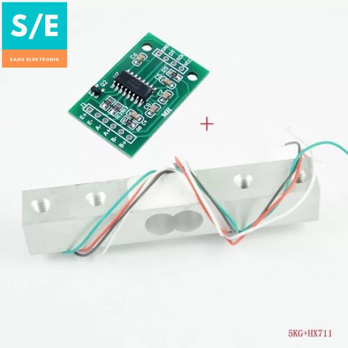 Jual Weight Sensor Load Cell 1Kg Sensor Berat + HX711 24bit Driver ...