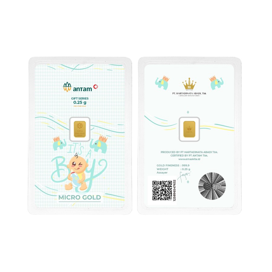 Jual Micro Gold Antam GIFT SERIES IT'S A Boy 0.25 GR | Shopee Indonesia