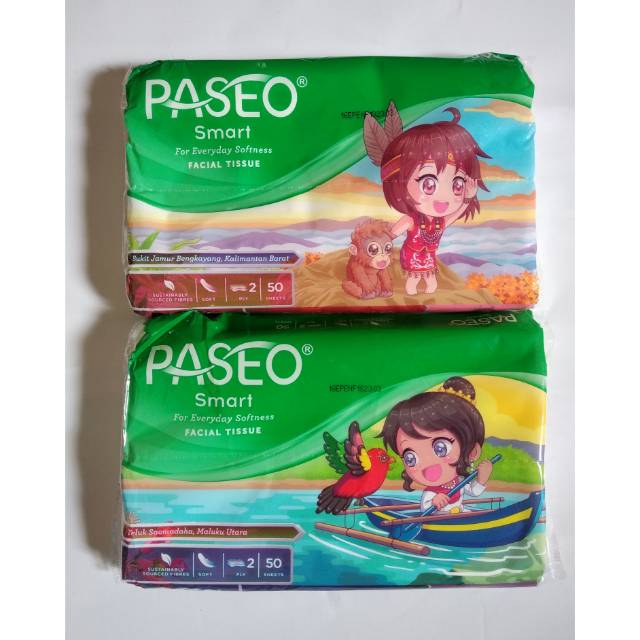 Jual Tissue Paseo Smart Travel Pack isi 50 lembar Tisue Tisu 2 Ply ...