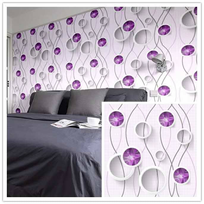 Jual Wallpaper Dinding Wave Bulat Ungu 8m s/d 9m x 45cm | Shopee Indonesia
