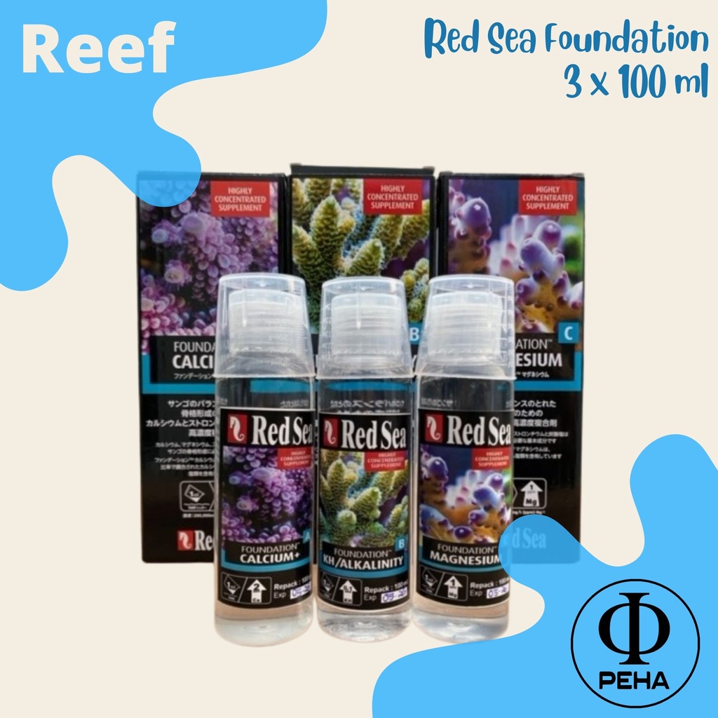 Jual Paket Red Sea Foundation ABC 3x100ml - Redsea Repack + Dosing Cup ...