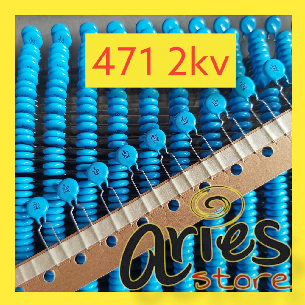 Jual CAPASITOR KERAMIK 471 2KV 470PF 2000 VOLT | Shopee Indonesia