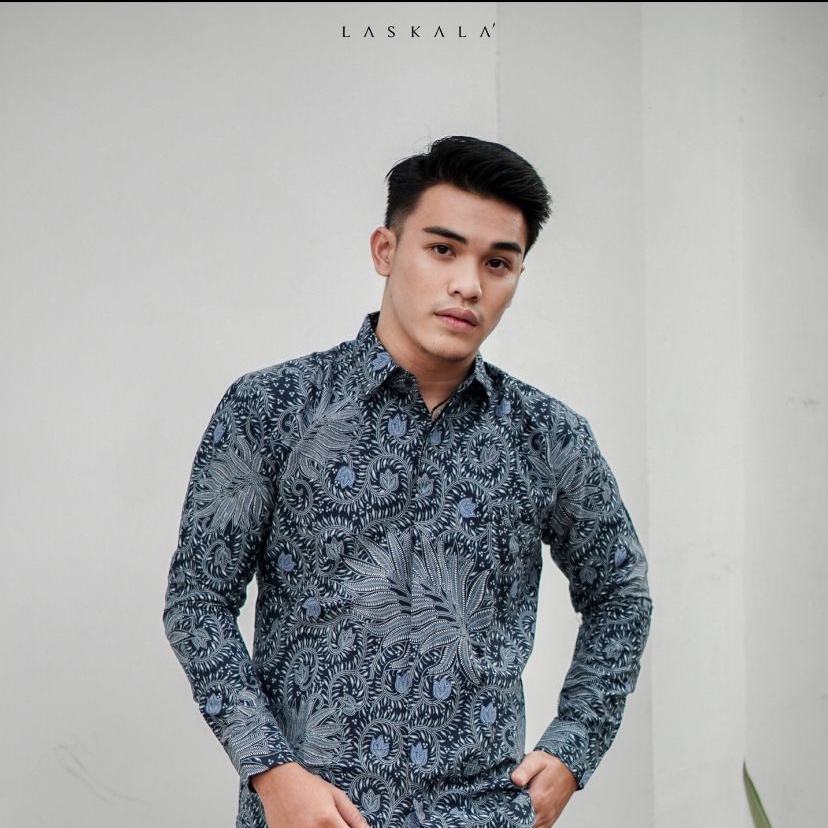 Jual Laskala Premium Batik Slimfit Abisatya Navy K05A208 | Shopee Indonesia