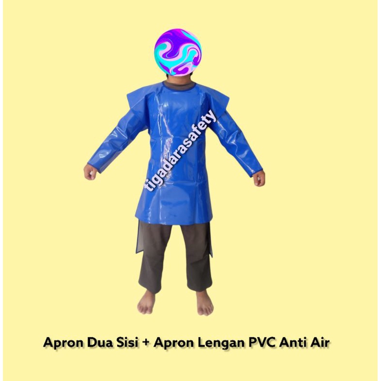 Jual Apron Semprot Ponco PVC Glossy Tebal plus Apron Lengan PVC Glossy ...