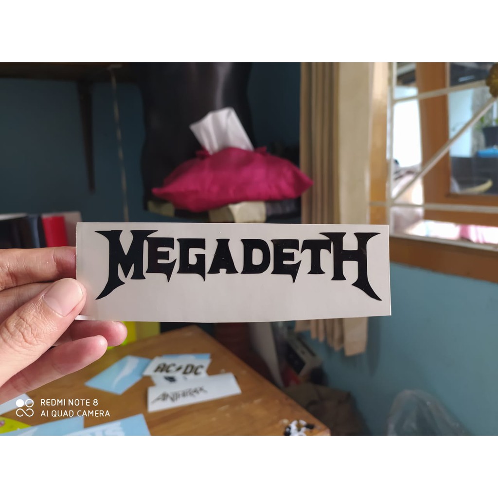 Jual STIKER MEGADETH | STICKER CUTTING BAHAN ORACAL CUSTOM LOGO DLL ...
