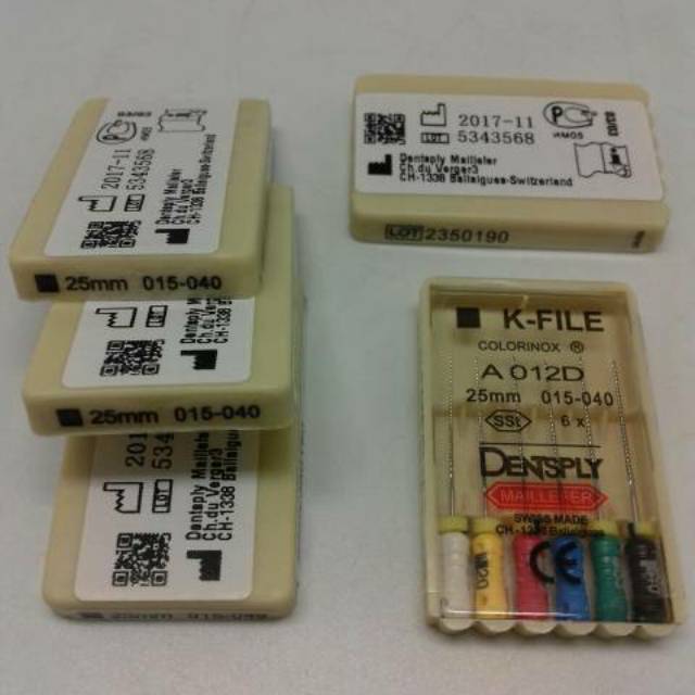 Jual K FILE DENSTPLY #08 #10 #15 #15/40 #45/80 Colorinox jarum endo K ...