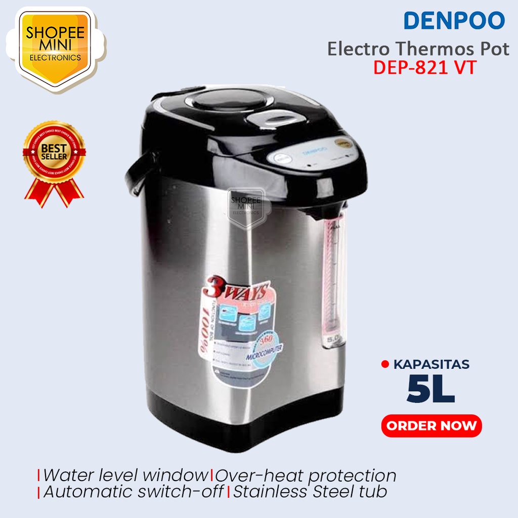 Jual ELECTRO THERMOS POT 5.0 LITER DENPOO DEP 858 VT | Shopee Indonesia