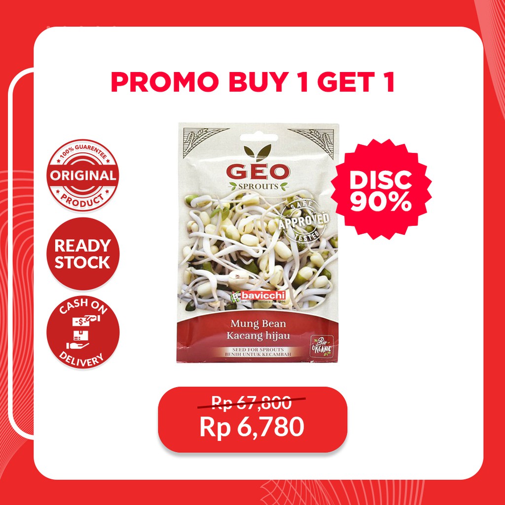Jual Organic Mung Bean Sprout Seed Geo 90 g | Shopee Indonesia
