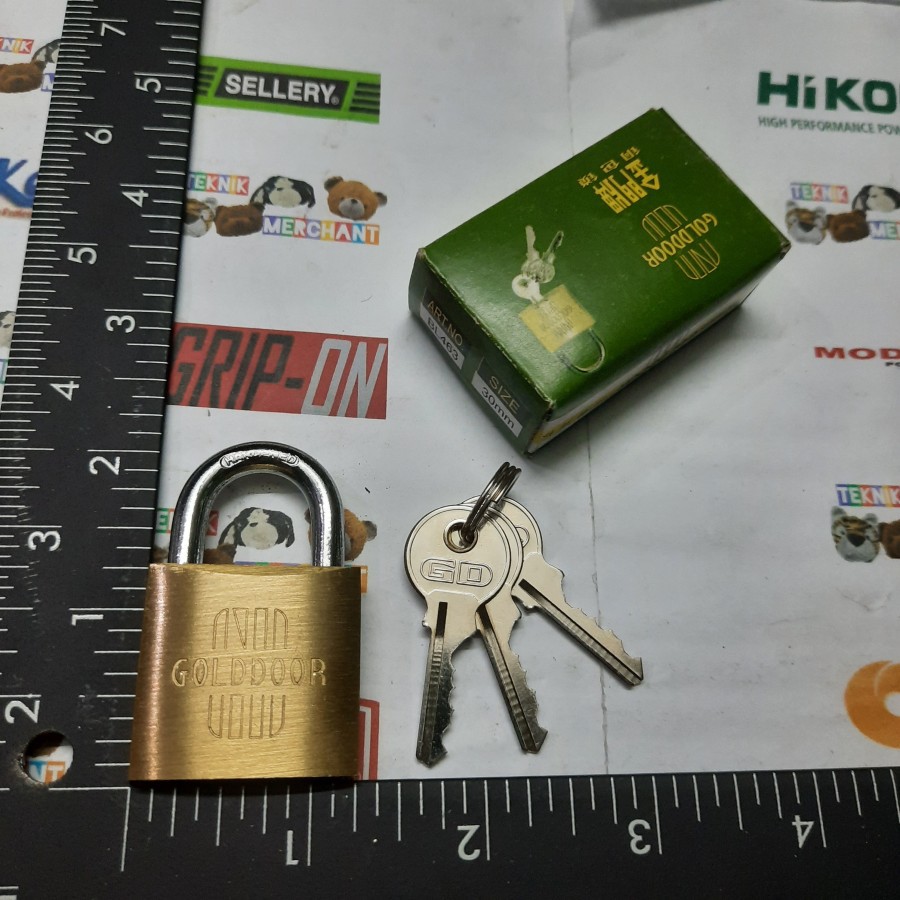 Jual Gembok Kuningan Asli 30mm Golddoor / Gold Door 30 mm | Shopee ...