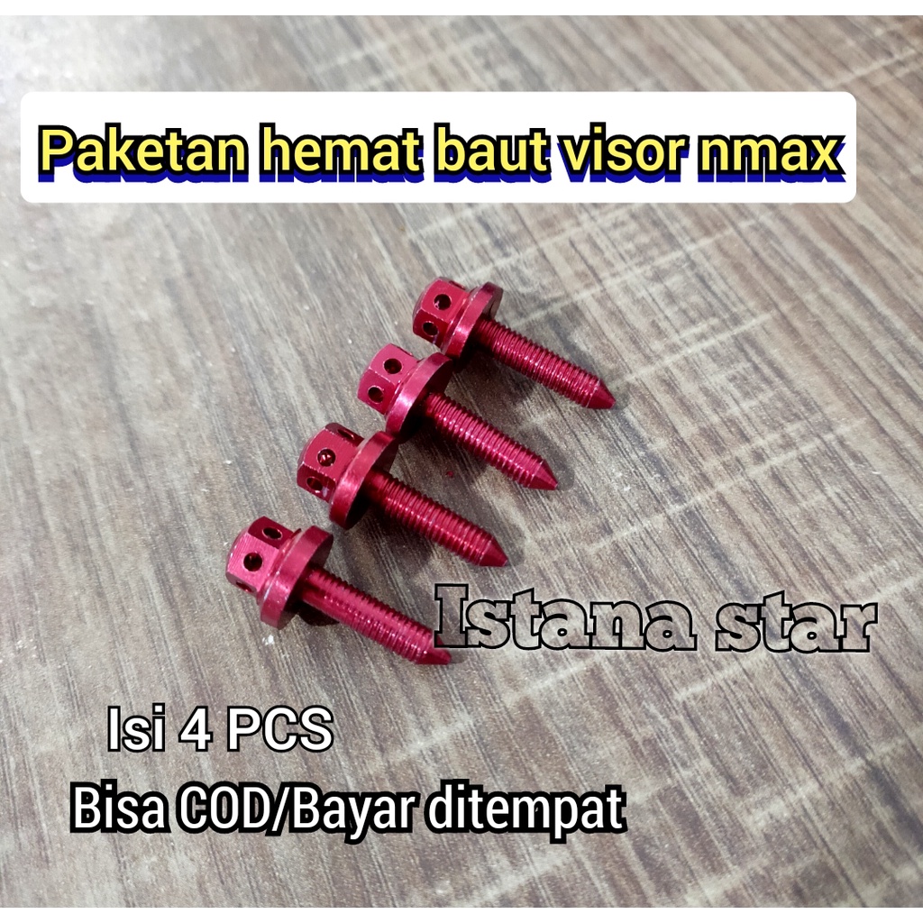 Jual BAUT VISOR WINDSHIELD NMAX AEROX LEXI PROBOLT GOLD HARGA PER SET ...