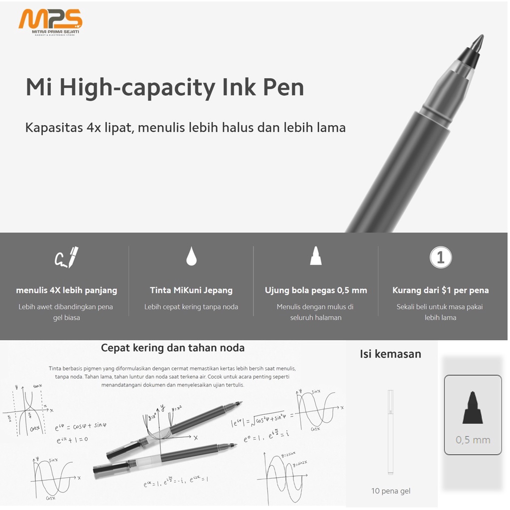 Jual Mi High-capacity Ink Pen - Original Xiaomi | Shopee Indonesia