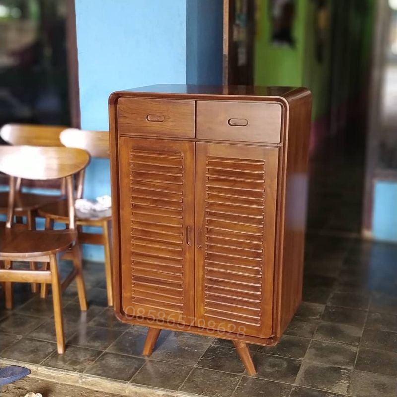 Jual Rak sepatu kayu jati mentahan | lemari sepatu Minimalis | lemari ...