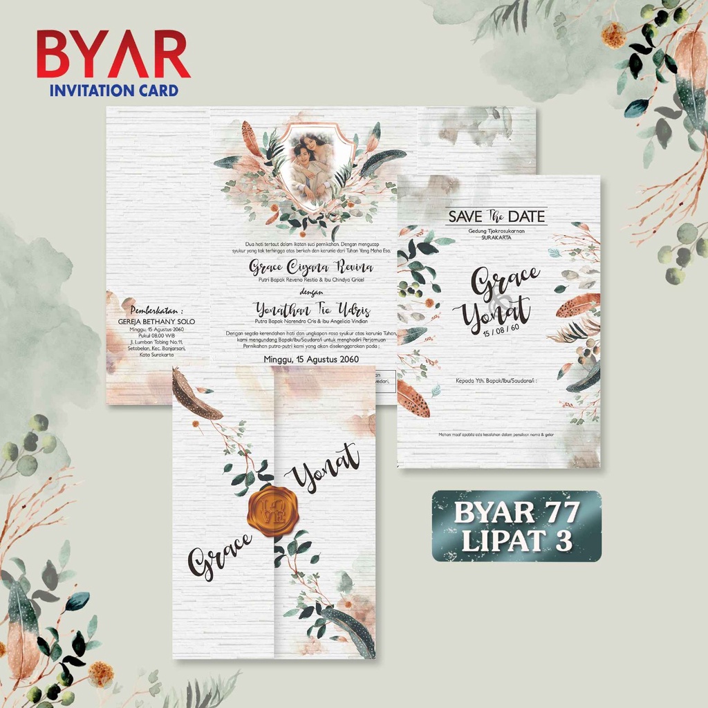 Jual Blangko Undangan Byar 77 | Blangko Undangan | Kertas Undangan ...