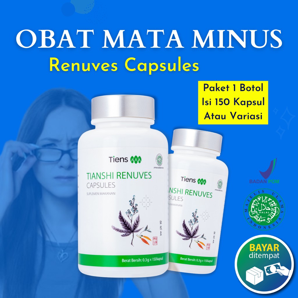 Jual Obat Mata Minus Herbal Tianshi Renuves Capsules Vitamin Mata Minus ...