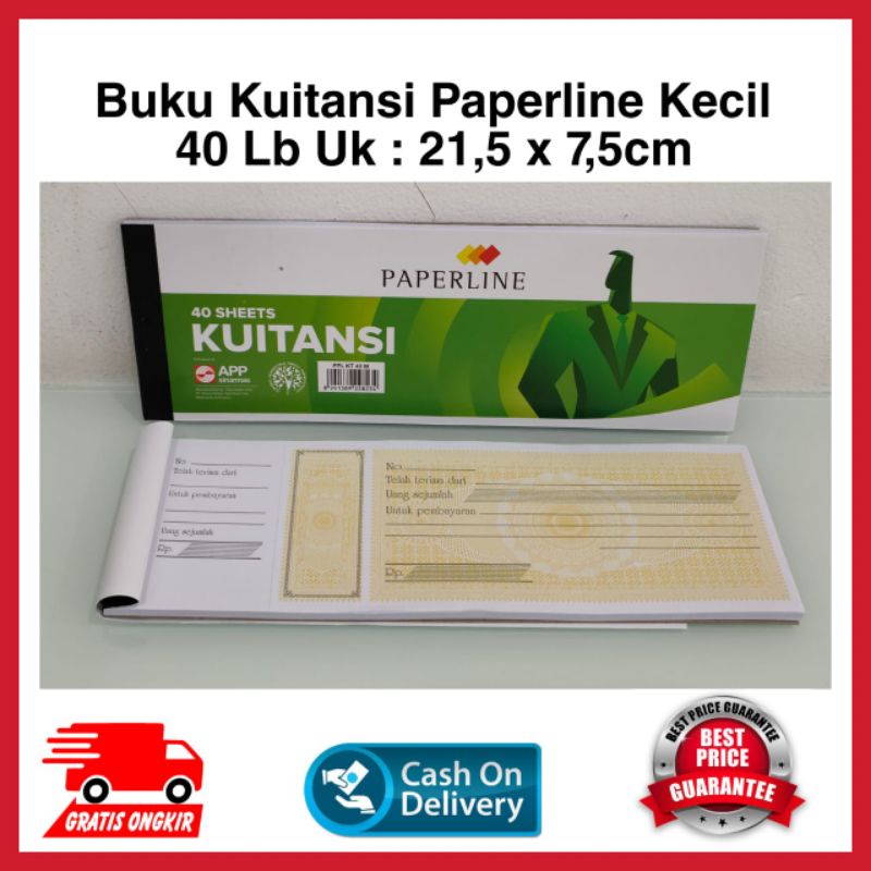 Jual BUKU KUITANSI KWITANSI KECIL PAPERLINE KT-40M ECERAN | Shopee Indonesia