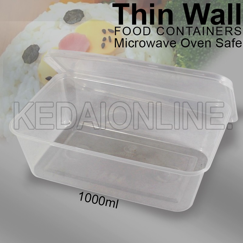 Jual Thinwall Food Container 1000ml Box Kotak Makan Plastik Tahan