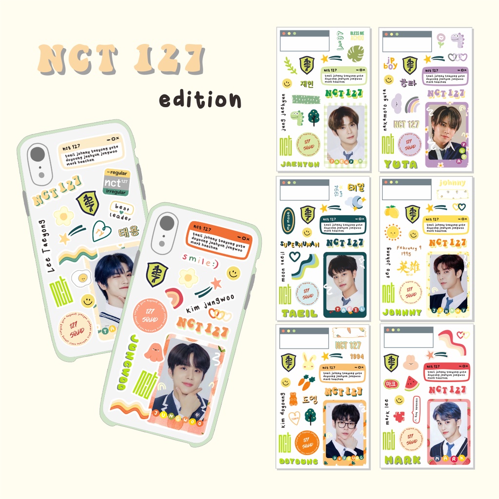 Jual stiker kpop motif 127 tumblr sticker vinyl waterproof untuk hp case casing lettering ...