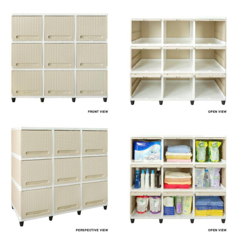 Jual Lemari Plastik Cub Flip Pintu Sliding 9 Pintu | Shopee Indonesia