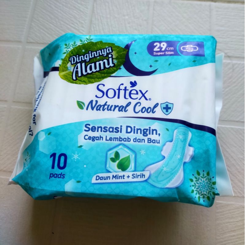 Jual Pembalut Softex Natural Cool Daun Mint+ Sirih 29 Cm isi 10 pads ...