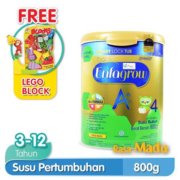 Jual Enfagrow A Plus Tahap 4 Susu Pertumbuhan 3-12 tahun Madu 800 gr ...
