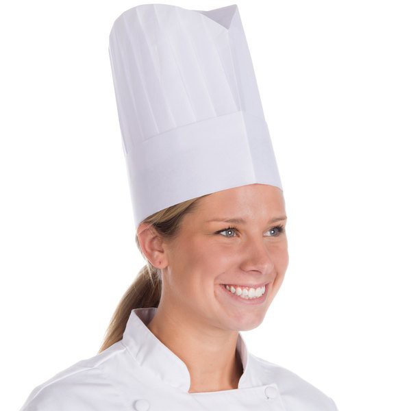 Jual Topi Chef Bahan Kertas Model Oval isi 10 pcs / Topi Masak Koki ...