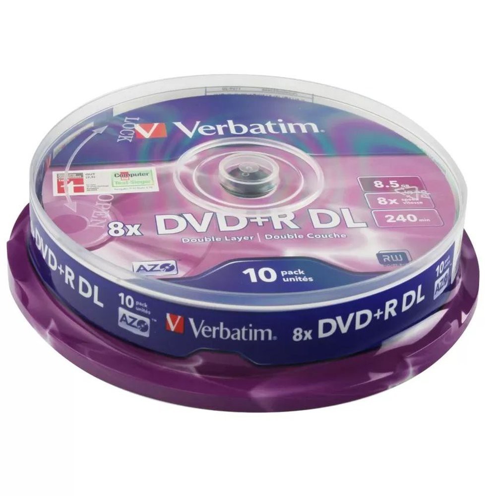 Jual Verbatim DVDR DVD R Double Layer 10 Pack 8.5GB 8x MattSilver VER ...