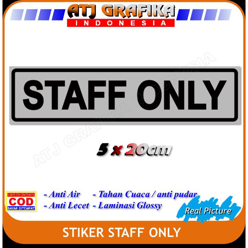 Jual Stiker Staff only sticker pintu kantor khusus staff | Shopee Indonesia