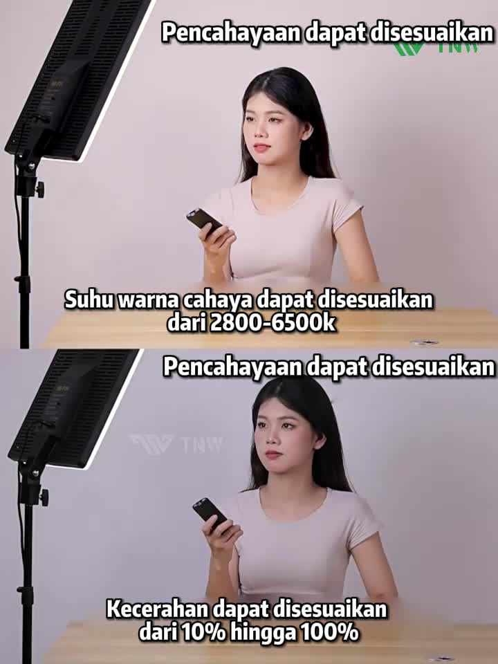 Jual TNW Lampu Fotografi 24" LED Video Light Lampu Studio Produk Paket ...