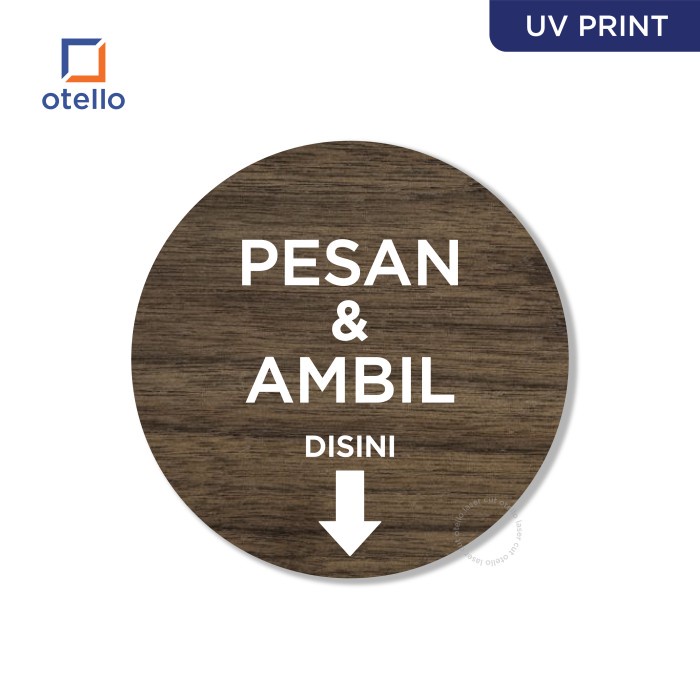 Jual Signage Pesan dan Ambil Disini Sign Board Kayu Wood Papan Label ...