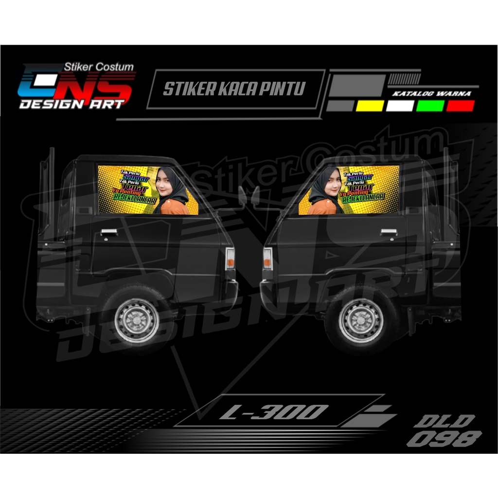 Jual Stiker Kaca Pintu Depan One Way Mitsubishi L300 Pick Up Sticker ...