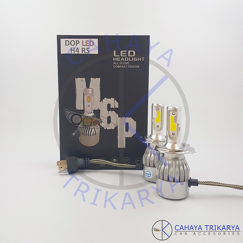 Jual SET Bohlam Lampu Mobil LED Head Lamp / Utama H4 12V 6000K Dop ...