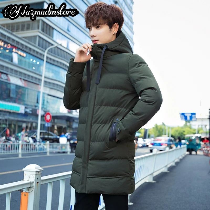 Jual jaket winter pria jaket tebal tahan angin jaket musim dingin pria panjang jaket long coat ...
