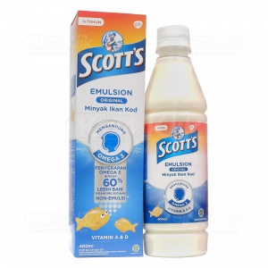 Jual SCOTT'S EMULSION ORIGINAL 400 ML {Per Botol} B | Shopee Indonesia